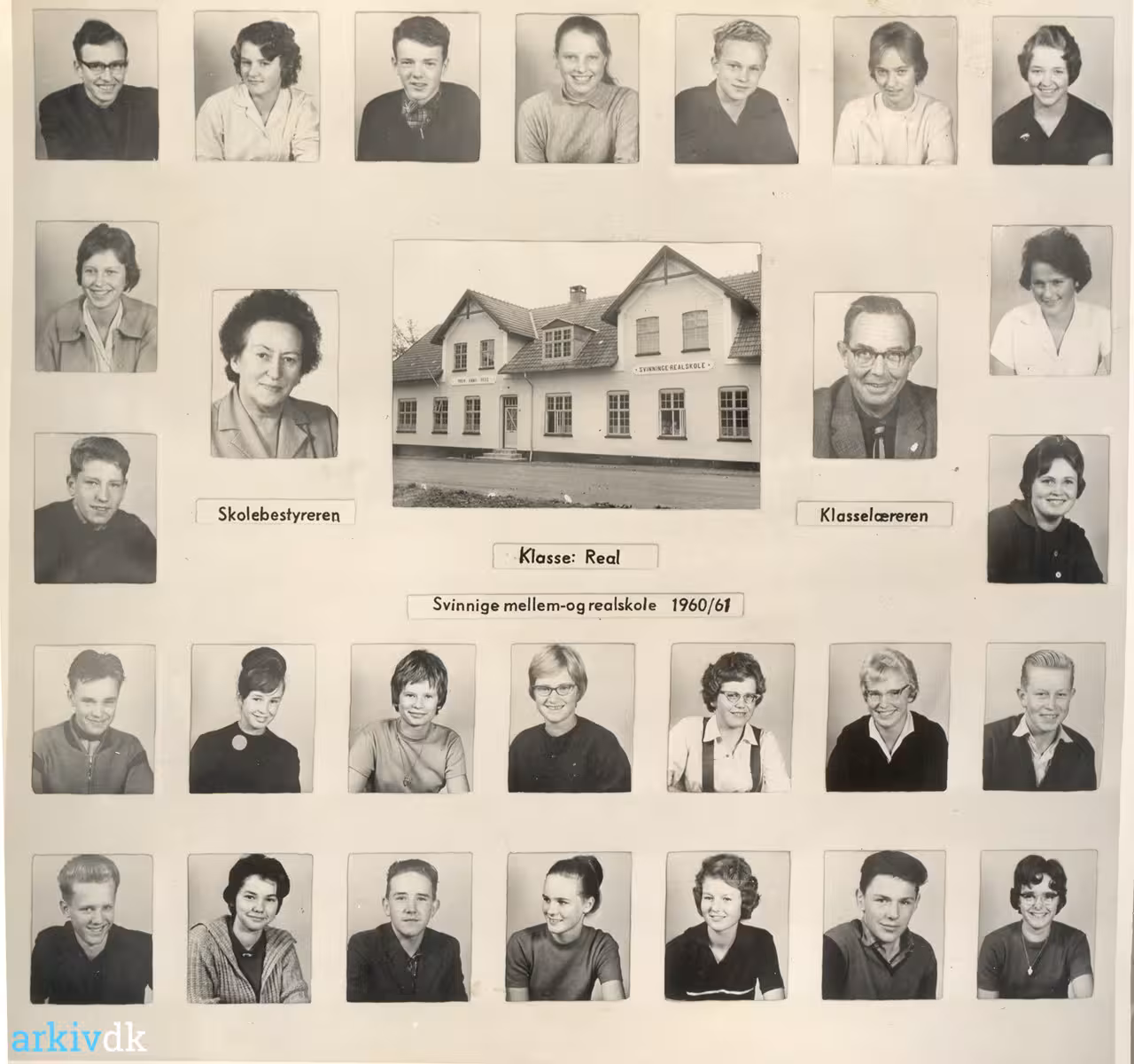 arkiv.dk | Svinninge Realskole, klassen 1960/61