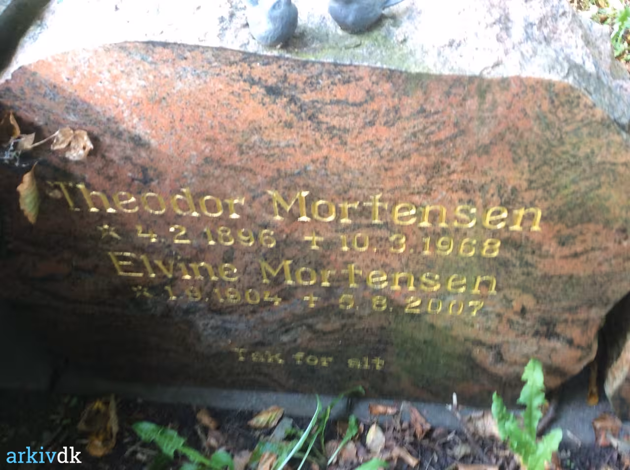 arkiv.dk | Mortensen, Theodor ( 1896-1968) Mortensen, Elvine ( 1904-2007)
