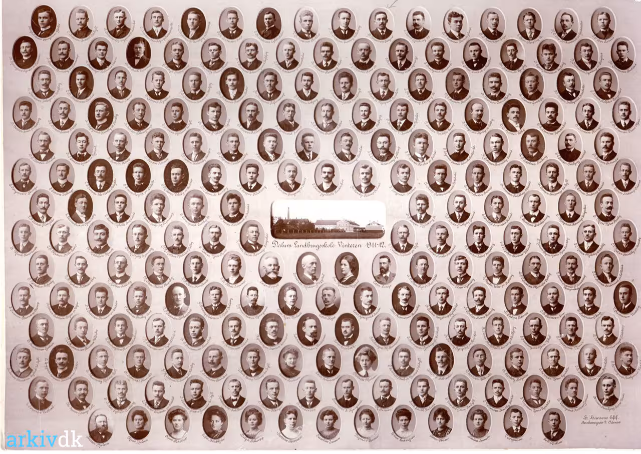 arkiv.dk | Dalum Landbrugsskole, vinteren 1911-12