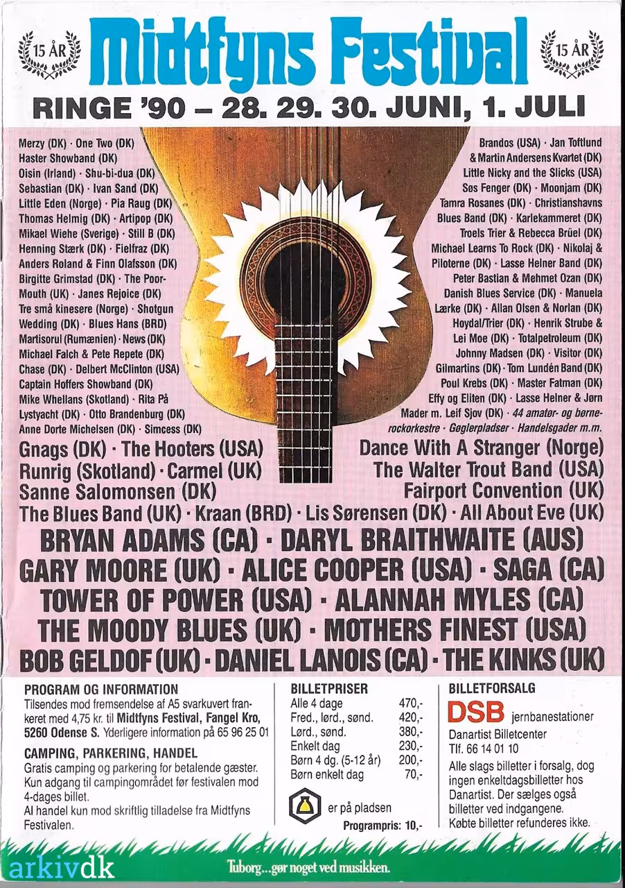arkiv.dk | Midtfyns Festival 1990. Program