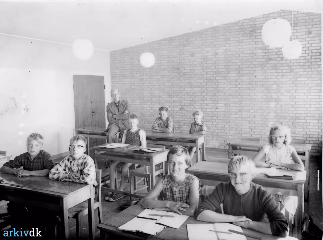 arkiv.dk | Hillerslev Skole, elever 7. klasse 1959