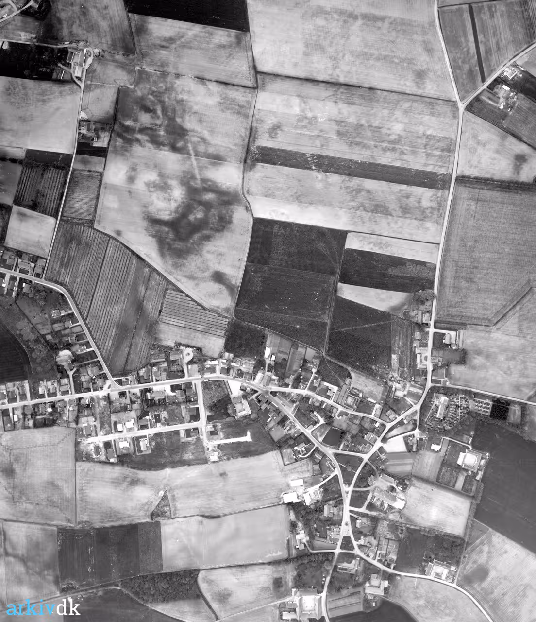 arkiv.dk | Luftfoto over Veflinge 1968