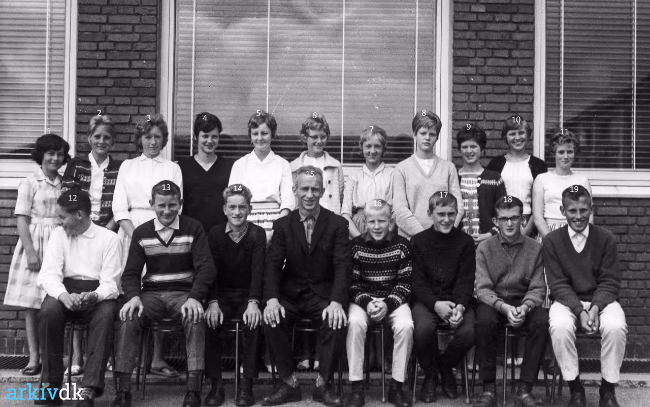 arkiv.dk | Gelsted Centralskole. 7. klasse. 1961, Gelsted sogn