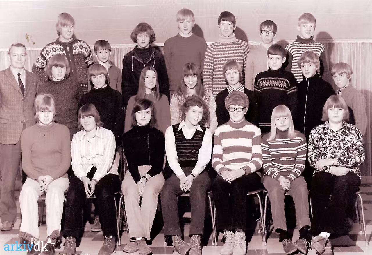 arkiv.dk | Klinkby Skole, klasse 8.a, 1971/72