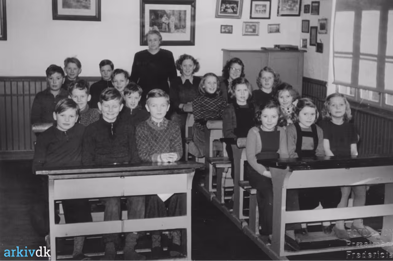 arkiv.dk | Skolebillede fra Trælund Skole