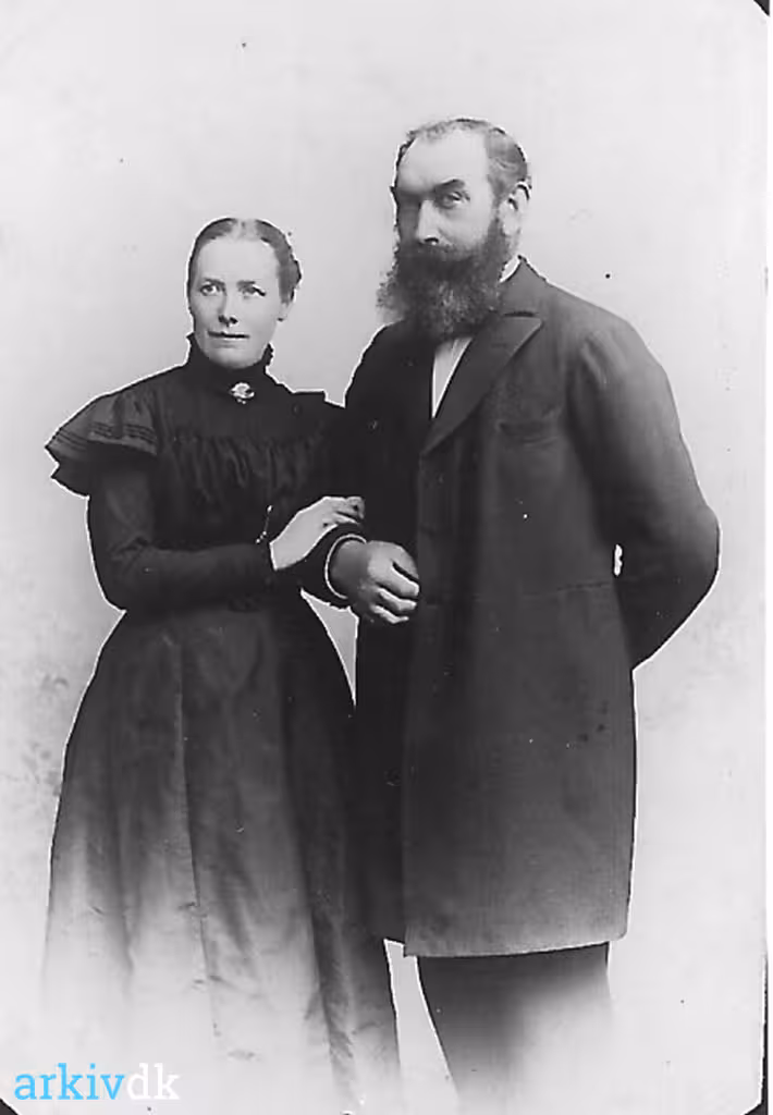 arkiv.dk | Niels Larsen og hustru Jacobine