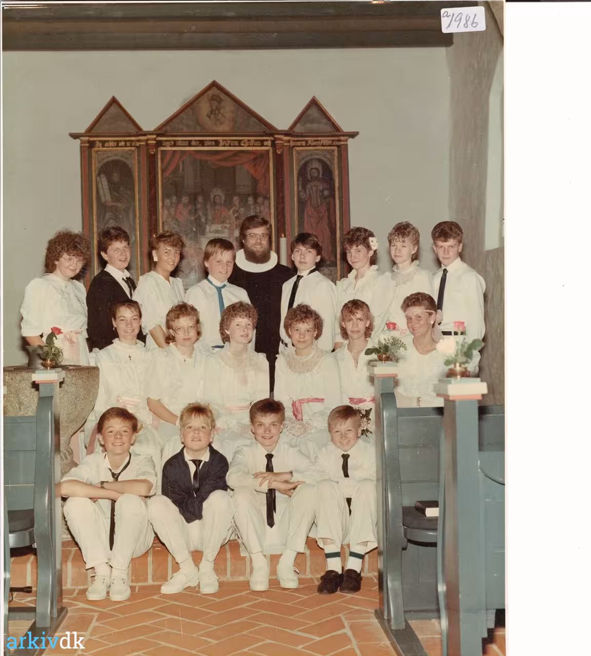 arkiv.dk | Konfirmation 1986 Assing Kirke, Kibæk