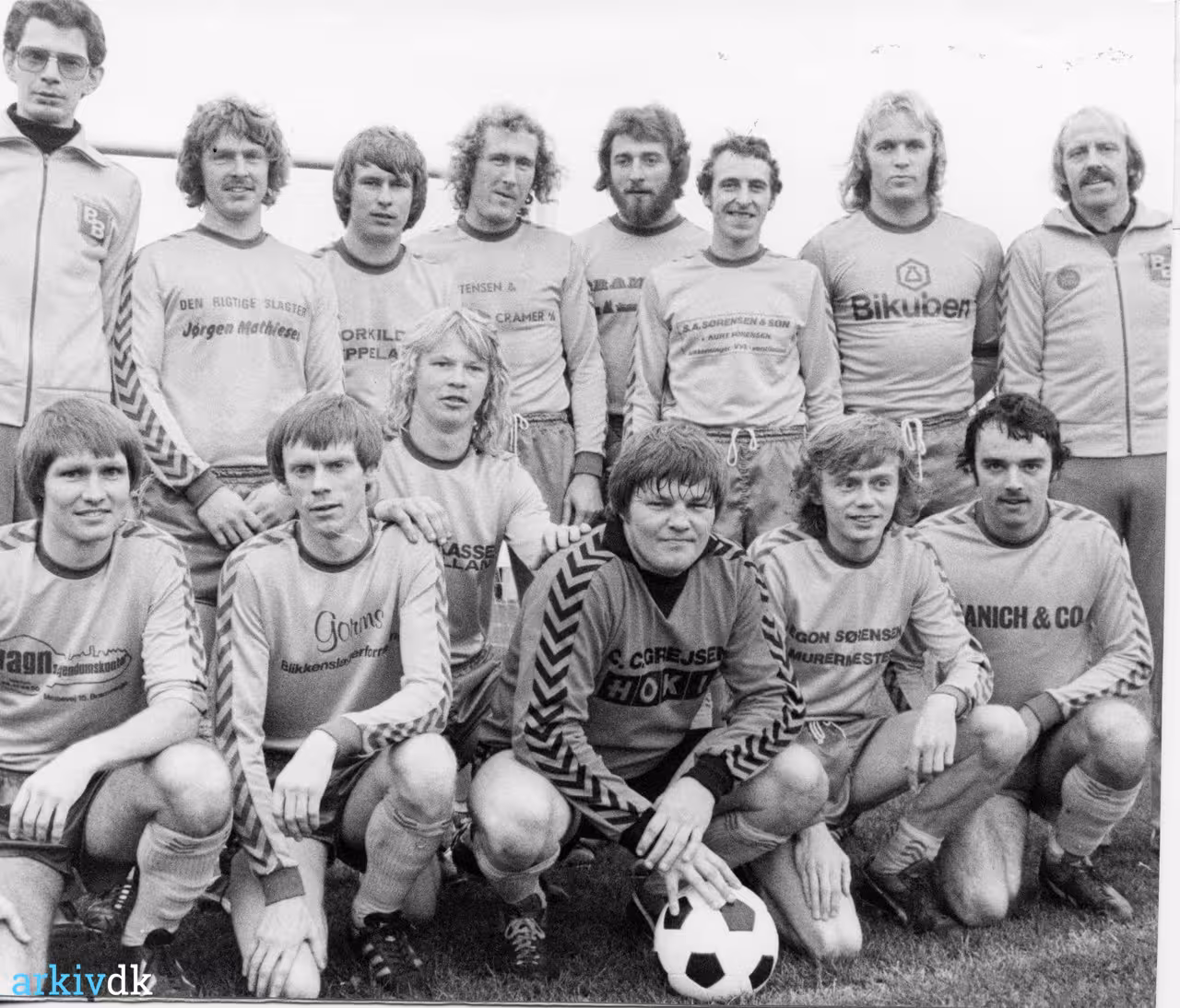 arkiv.dk | Bramming Boldklubs nyoprykkede Danmarksseriehold, okt. 1978.