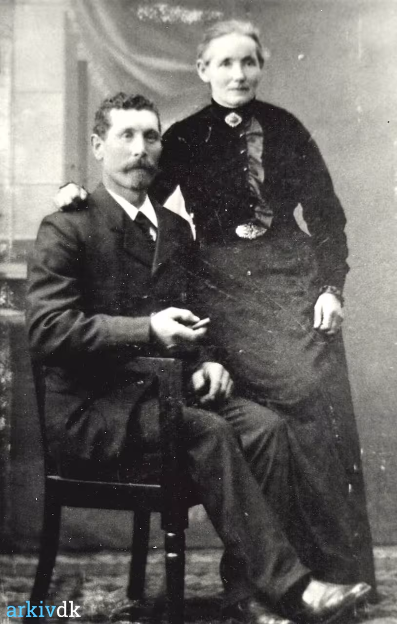 arkiv.dk | Christian Hansen (født 1875) og hustru Christiane Hansen (født 1874)