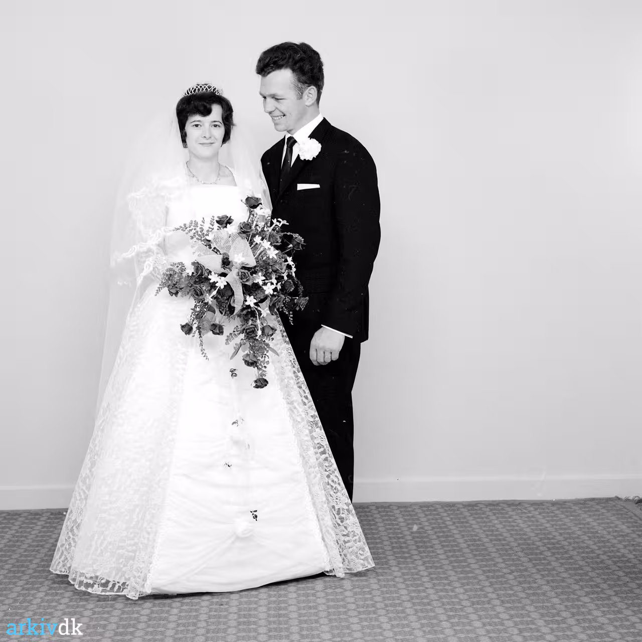 arkiv.dk | Brudepar - Birgit Klitte og Svend Klitte