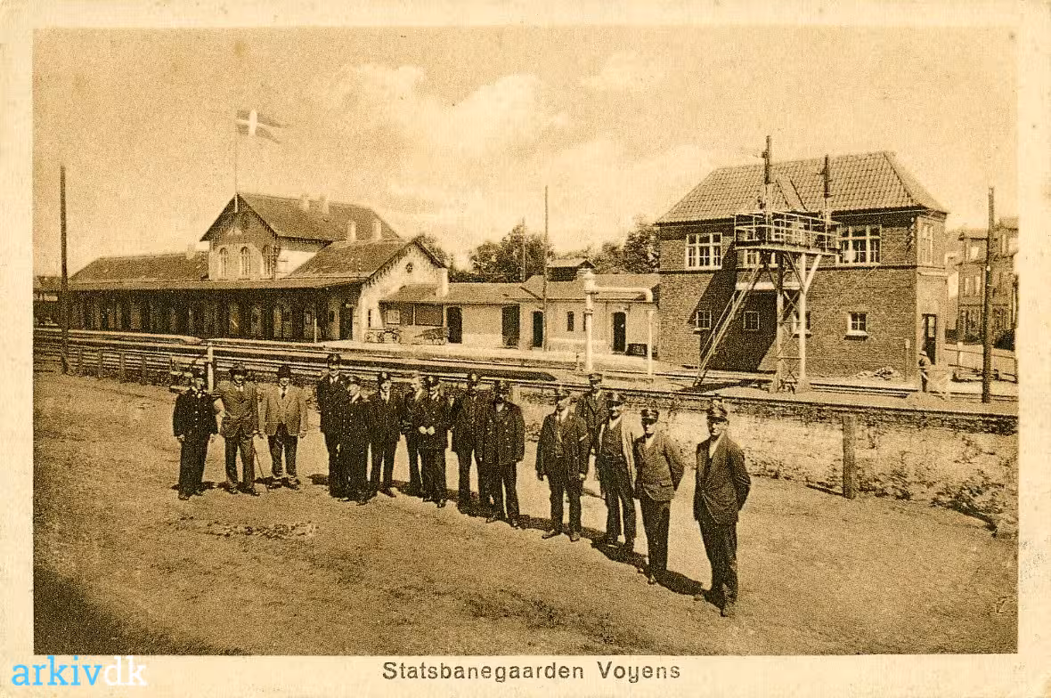 arkiv.dk | Vojens banegård.