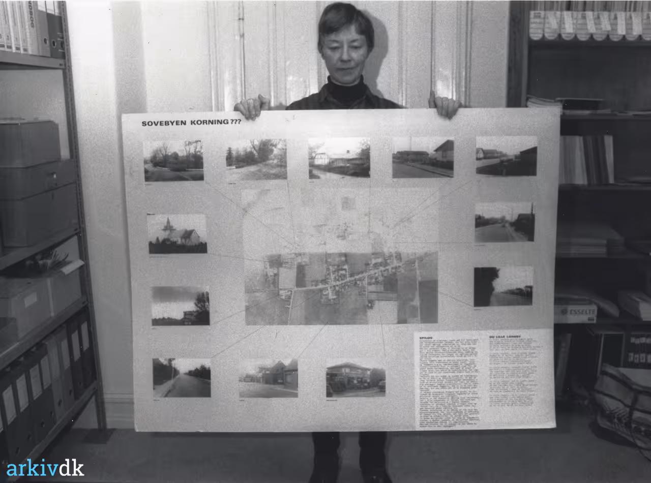 arkiv.dk | Sovebyen Korning??? Udstilling og debat på Borgermødet den 22. januar 1979.