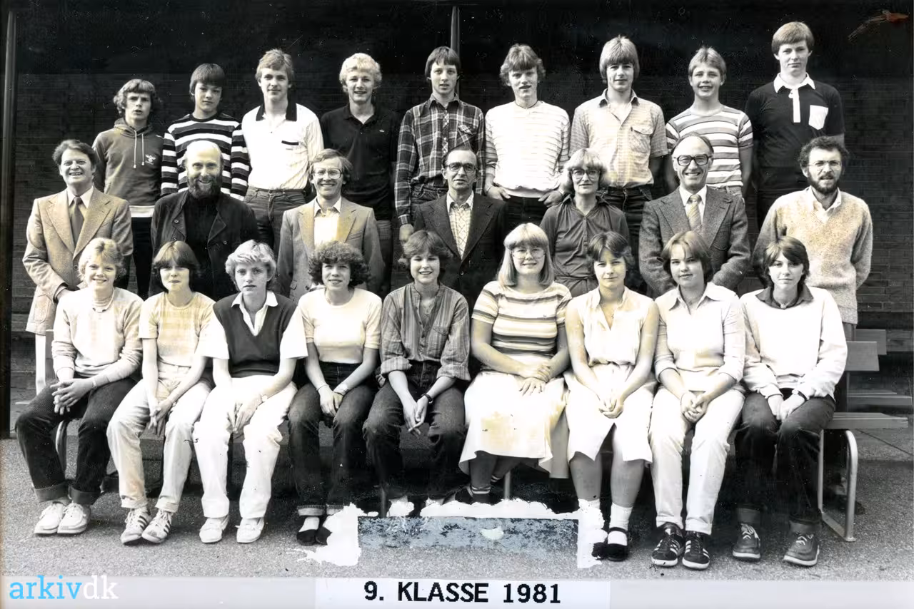 arkiv.dk | Gudumholm skole, klassebillede 9. klasse 1981