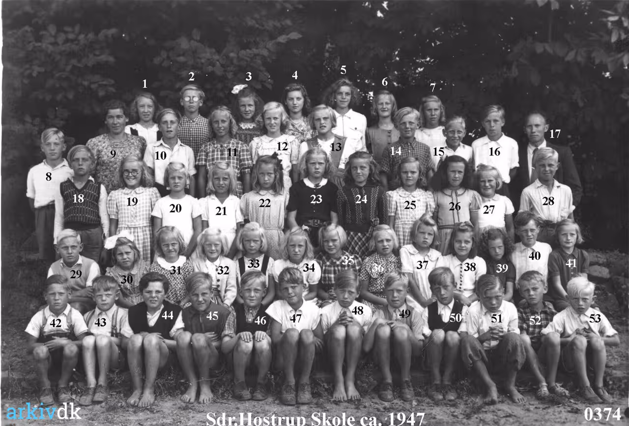 arkiv.dk | Sdr. Hostrup skole ca.1947