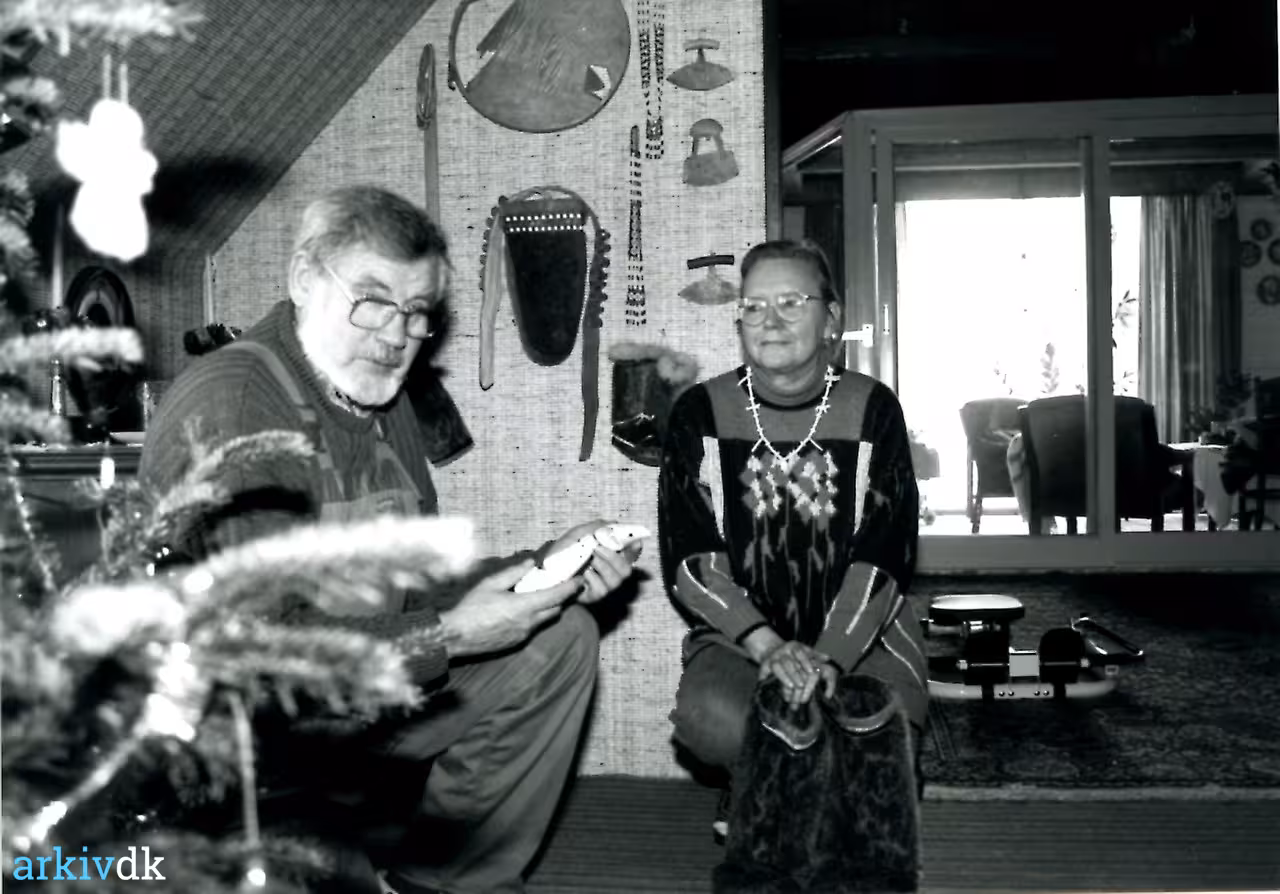 arkiv.dk | Billede af Anna Lise og Kurt Stampe, Daugbjerg 1997.