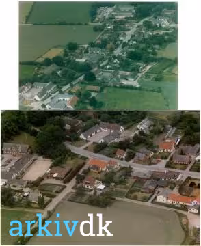 arkiv.dk | Snave by, luftfoto fra syd og øst