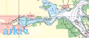 arkiv.dk | Kort over Kolding Fjord.