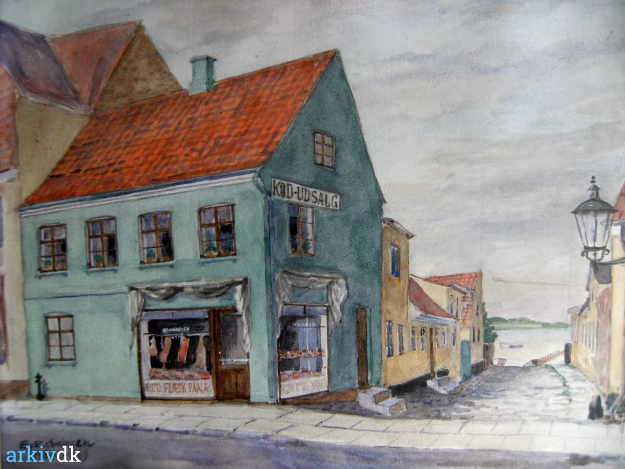 arkiv.dk | Slagter Knud V. Hansen, Vestergade 18, Skælskør