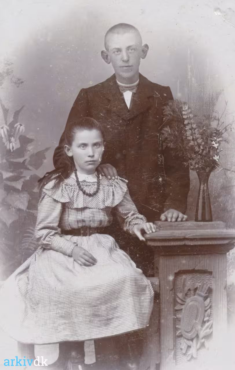 arkiv.dk | Portræt af Jens Jensen Smed og Anna Jensen Smed