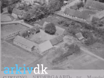 arkiv.dk | Geding Nedergaard, luftfoto.
