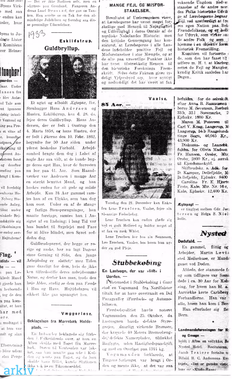 arkiv.dk | Stenhugger Hans Andersen og Maren Marie Jensen