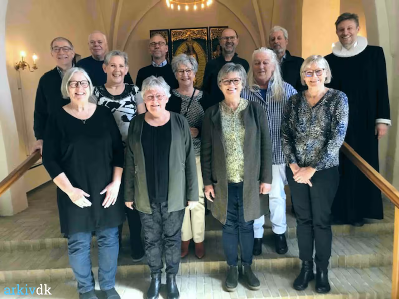 arkiv.dk | Guldkonfirmation i Vedsted kirke.