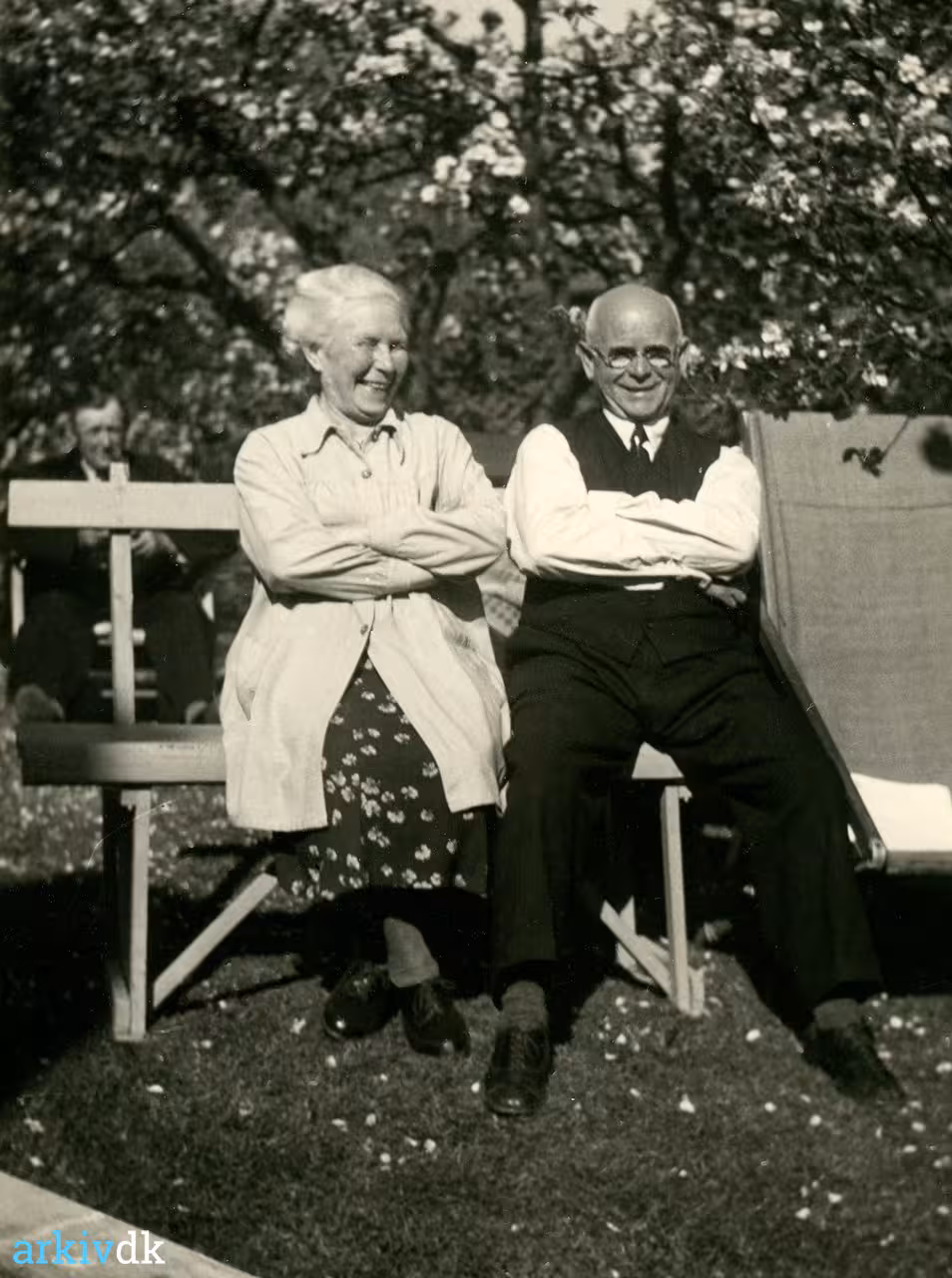 arkiv.dk | Jenny og Thorvald Bræmer Jensen, Østergade 16 år 1950, Gelsted sogn