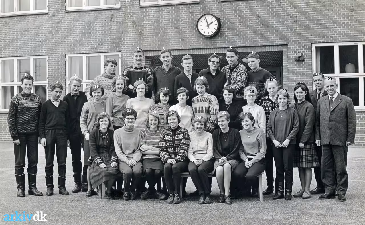 arkiv.dk | Ejby Realskole, 2. real 1964, Ejby sogn