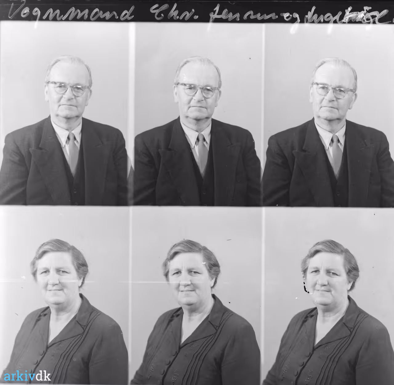 arkiv.dk | Vognmand Peder Kristian Jensen og hustru Ingrid Jensen, Ry.