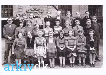 arkiv.dk | Kalundborg Mellem- og realskole 3ma ca. 1953