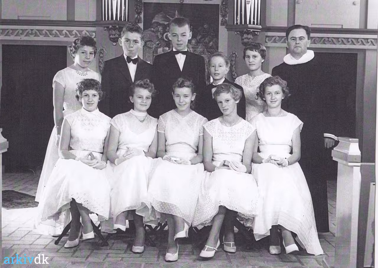 arkiv.dk | konfirmation Durup Kirke 1958