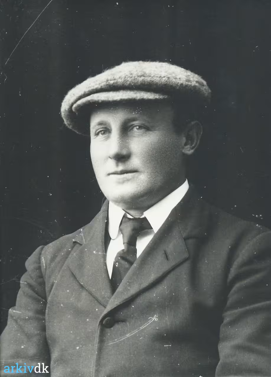 arkiv.dk | Hans Knud Hansen, Stationsvej 28, Masnedsund - ca. 1920