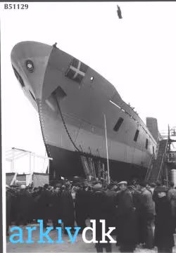 arkiv.dk | Et DFDS skib, Frederikshavn værft.