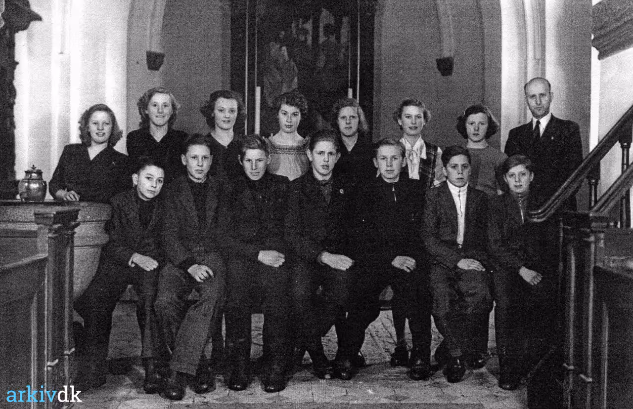 arkiv.dk | Konfirmation, Herrested, 1951