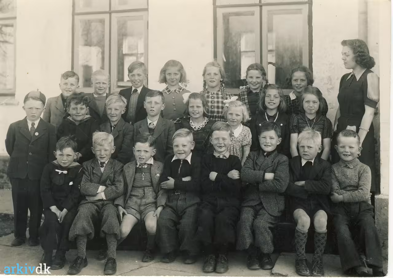 arkiv.dk | Skolebillede 1947, Sdr. Tranders Skole