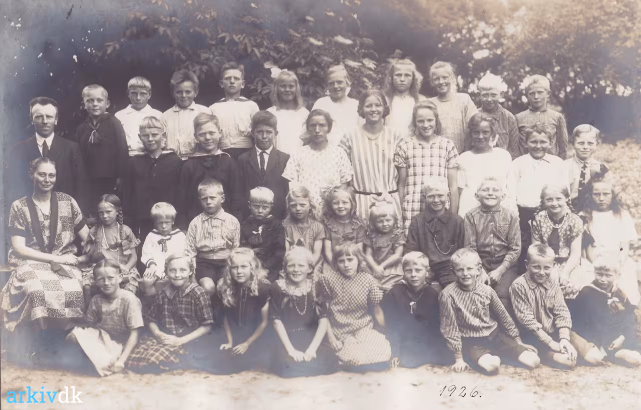 arkiv.dk | Grønnerup skole elever 1926