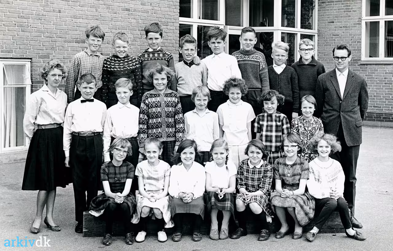 arkiv.dk | Brenderup Skole.1963.klasse B. Brenderup sogn