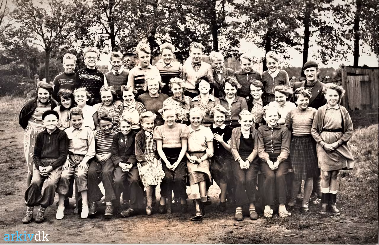 arkiv.dk | Resen Skole elever 1955.