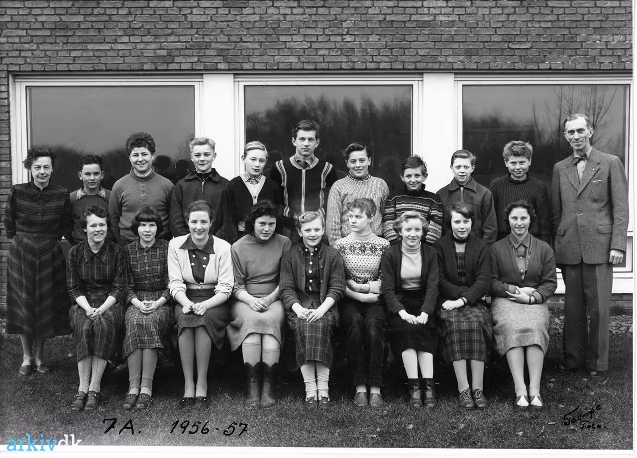 arkiv.dk | Ringe Kommuneskole Elevbillede 7.A 1956-57