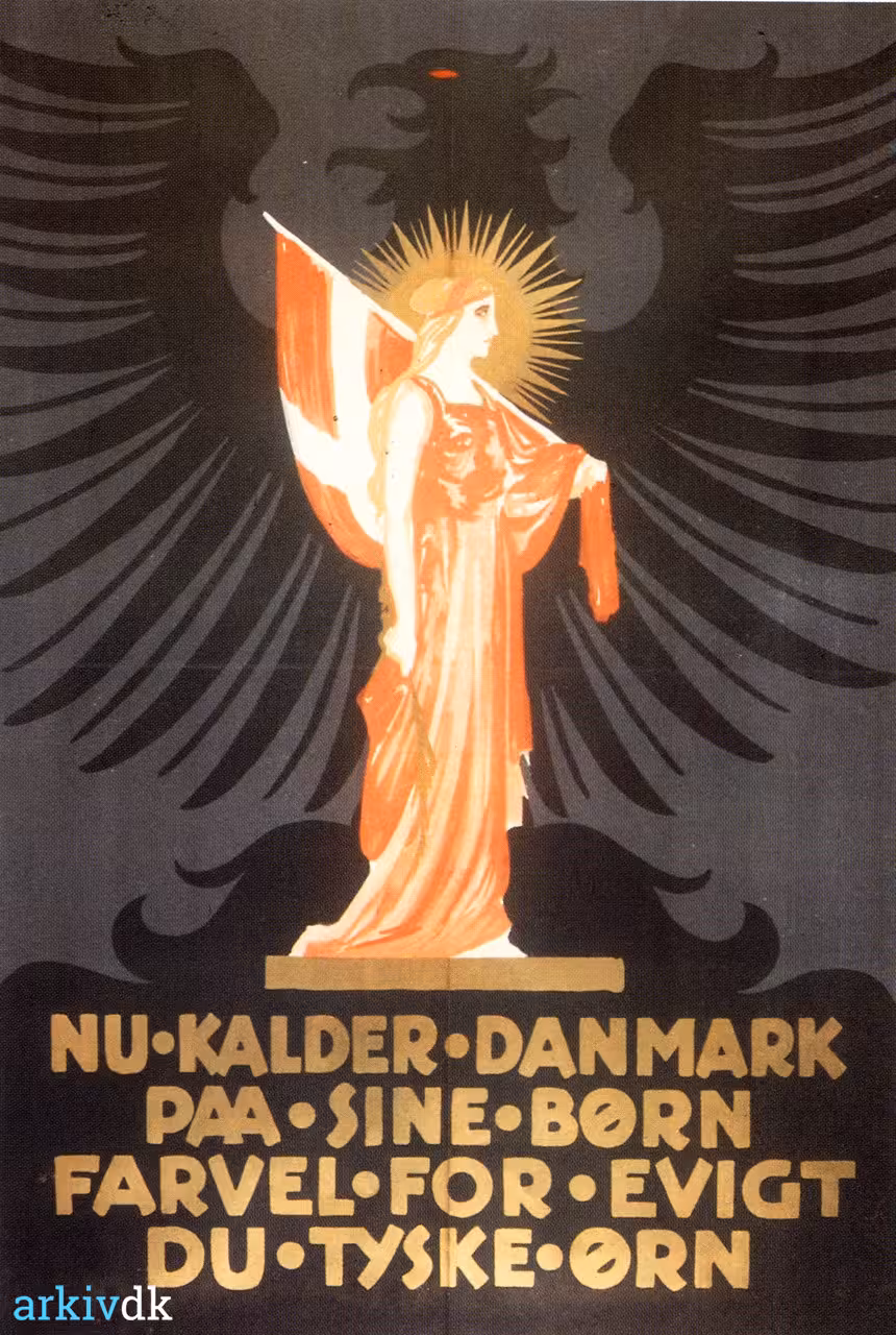 arkiv.dk | Nu kalder Danmark paa sine børn, Afstemningsplakat, 1920