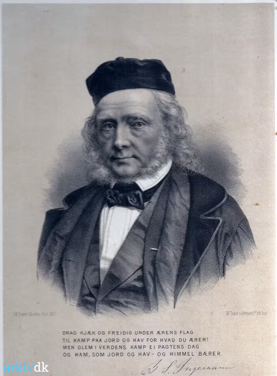 arkiv.dk | Litografi af B.S.Ingemann.