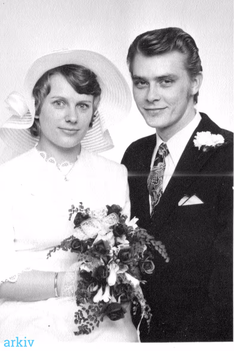 arkiv.dk | Bryllupsbillede: Jytte f. Bjerg og Jens Christian Schmidt