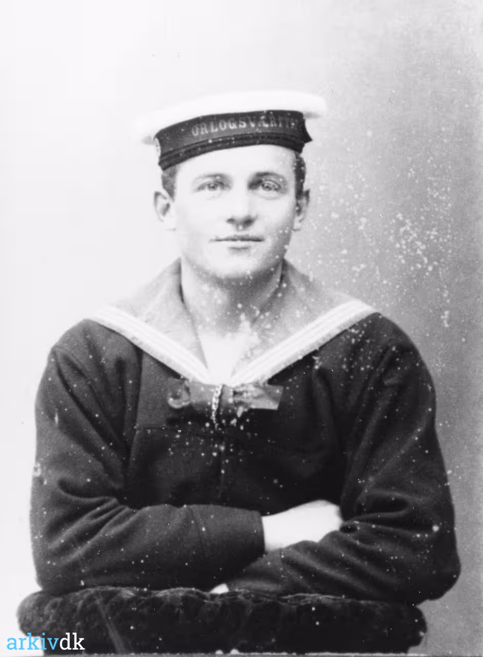 arkiv.dk | Portræt af ukendt matros, ca. 1910