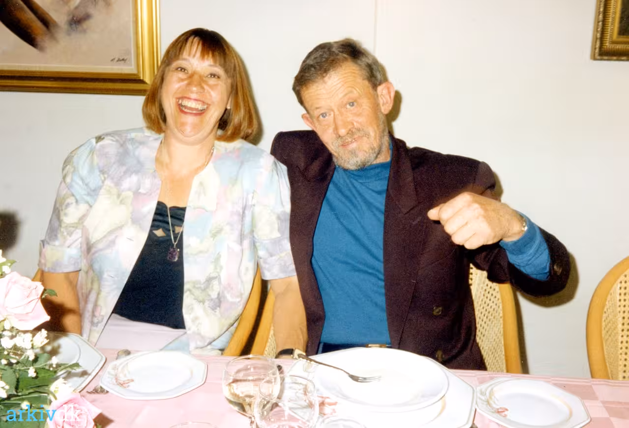 arkiv.dk | Kirsten og Povl Rishøj, Birkevej, år 1993, Gelsted sogn