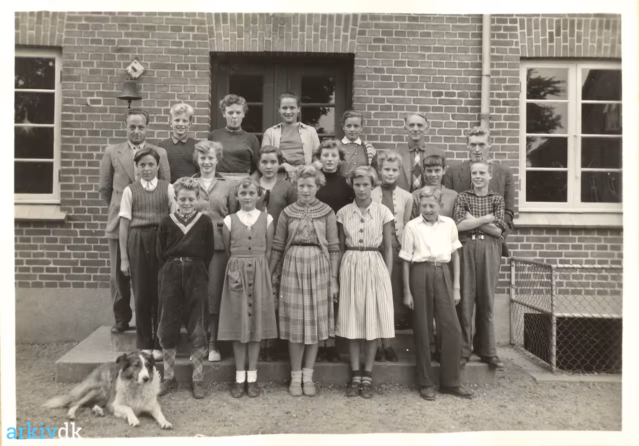 arkiv.dk | Galten Hovedskole, elevbillede. ca. 1956