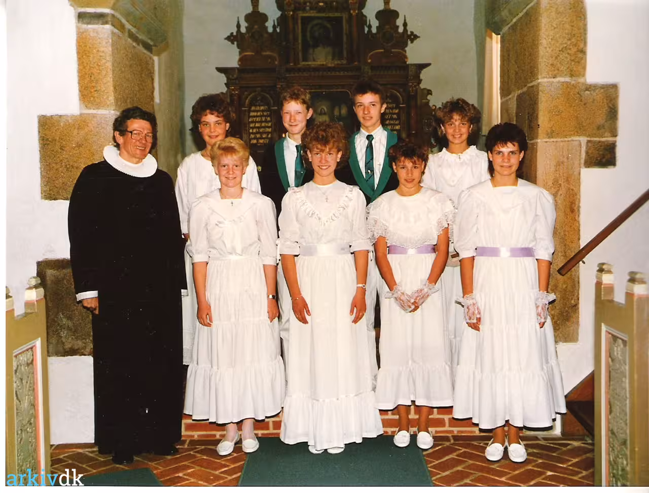 arkiv.dk | Konfirmander, i Fåborg 1988