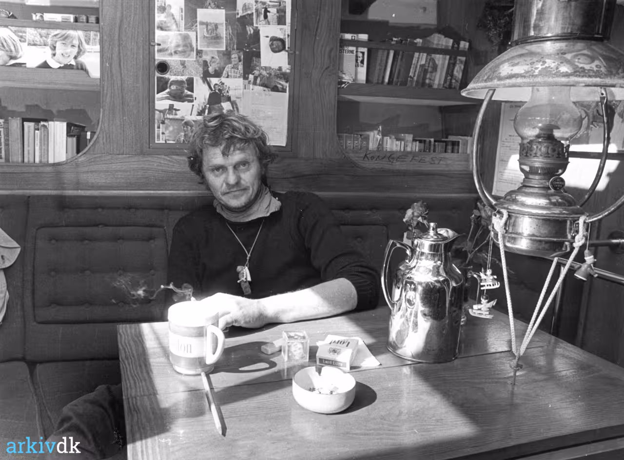 arkiv.dk | Skuespiller og sejler Erik Wedersøe, o. 1980-1990.