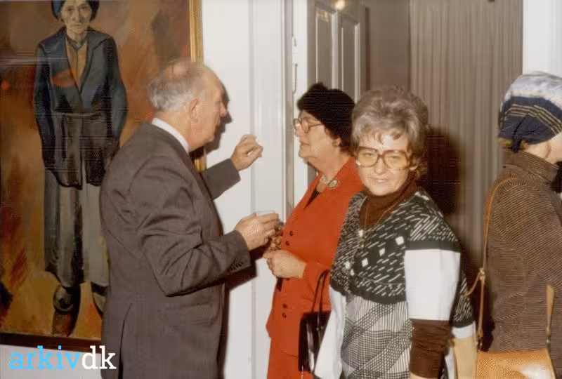 arkiv.dk | Konversation ved reception, Kulturhuset, Nygade, Helsinge