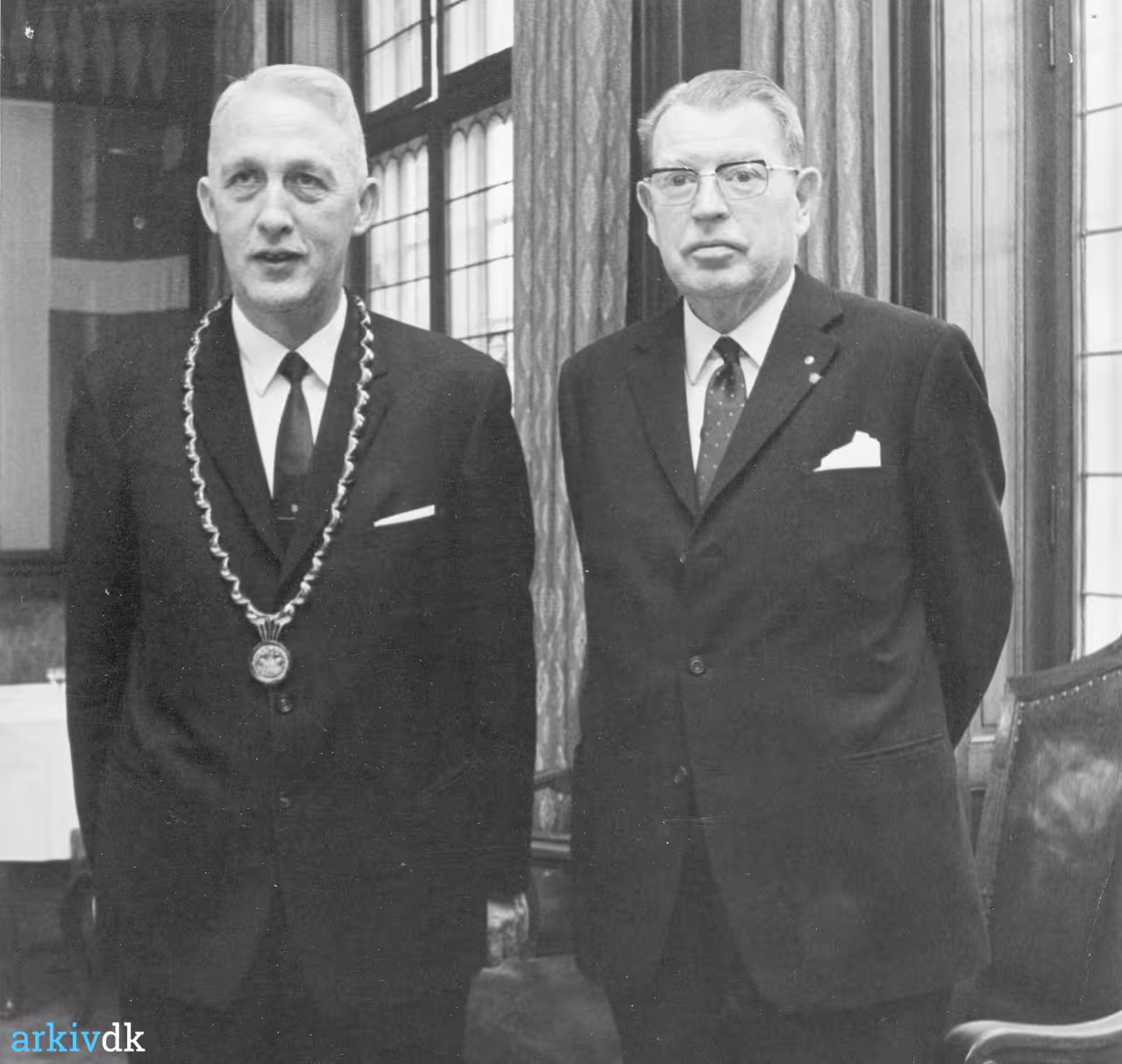 arkiv.dk | Borgmester Ernst Thomsen og landsretssagfører Zethner-Møller