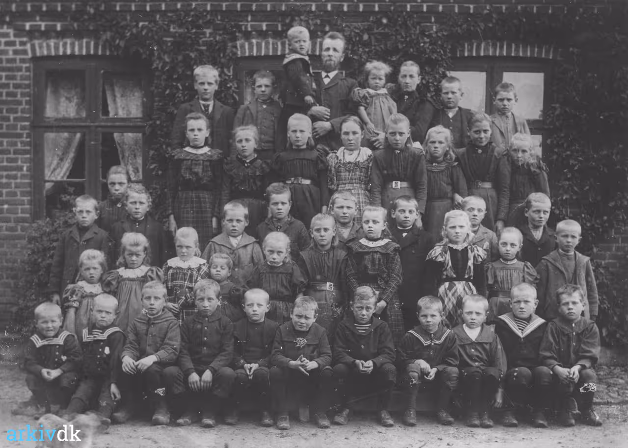 arkiv.dk | Skolebillede fra Alling Skole ved Ry.